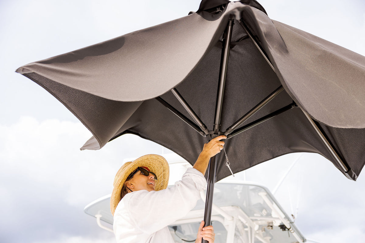 Ultralight Marine Umbrella | Carbon Fiber Boating Shade | Patented ...