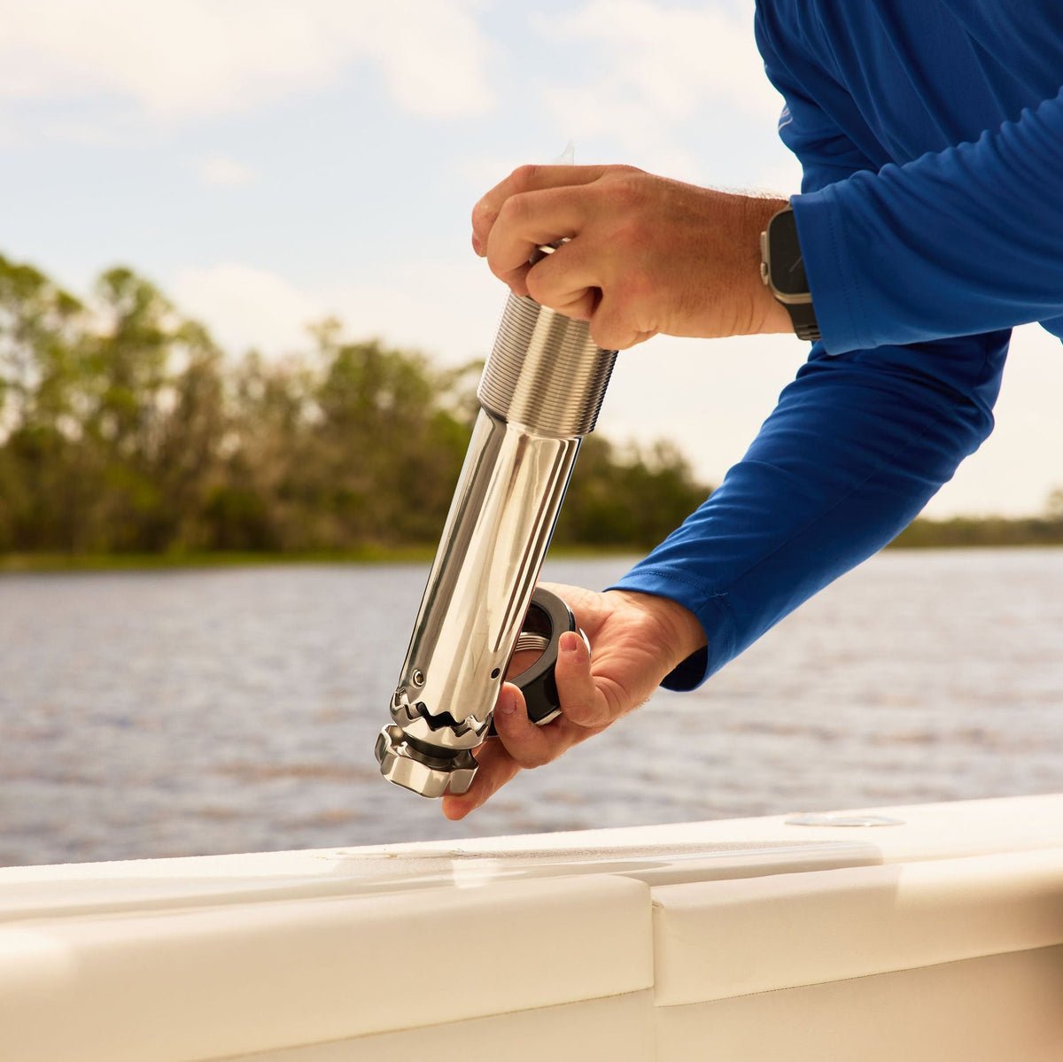 Lockable Swivel Rod Holder 0º HD Screwless | Stainless Steel Fishing ...