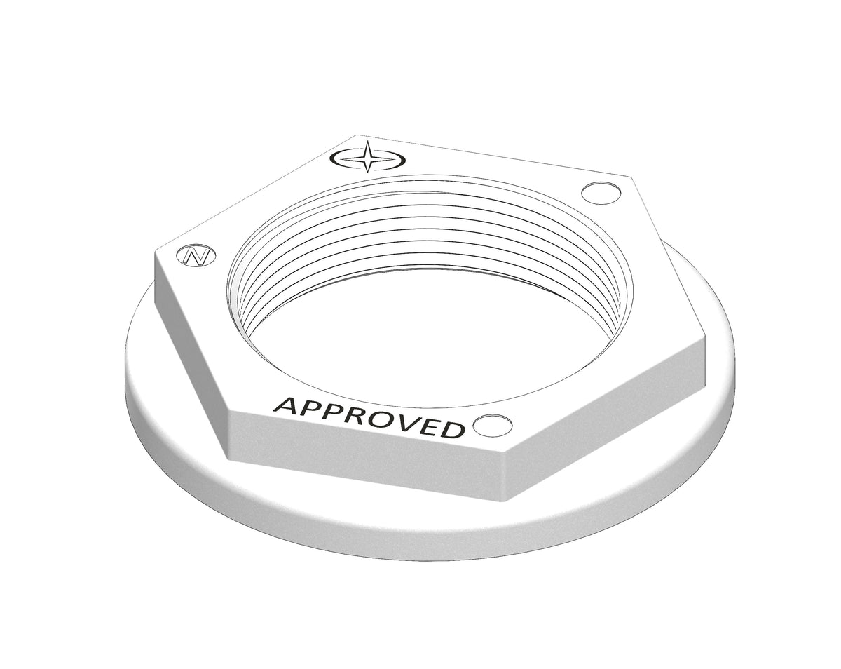 Nut Backing 2" NPS White | Boat & Marine Nuts & Fasteners